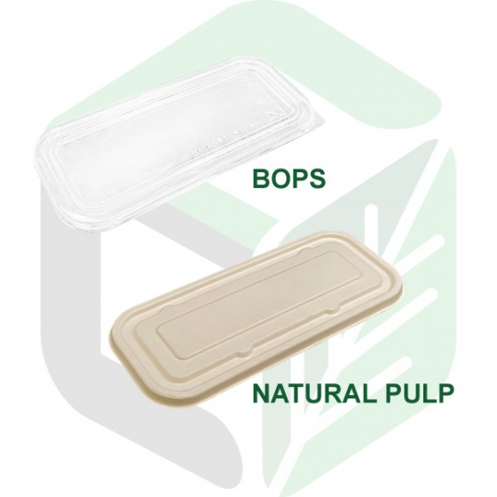Compostable 2 Compartment Rectangular Box 17oz _LE-500B2