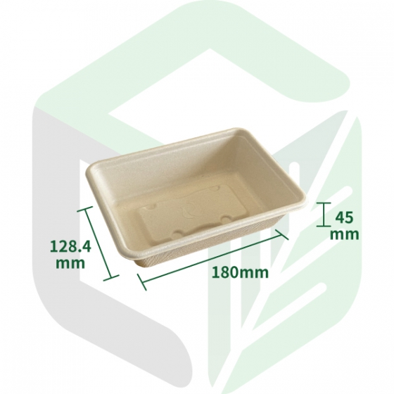 Compostable Rectangular To Go Box 650ml_SGT-650B