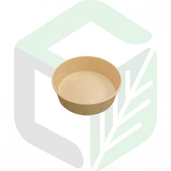 Kraft Round Paper Food Container Φ15cm 500ml