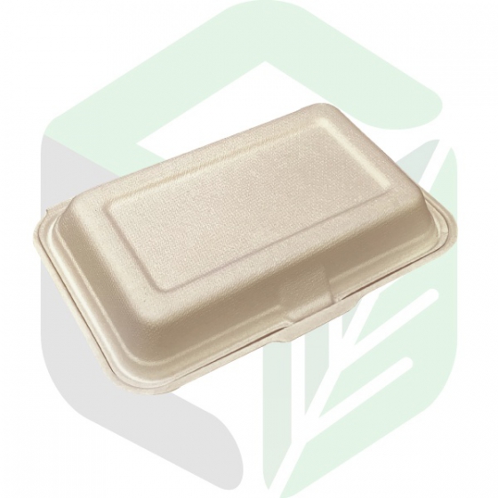 Compostable Clamshell To-Go Box 1000mL _ 2 Compartments